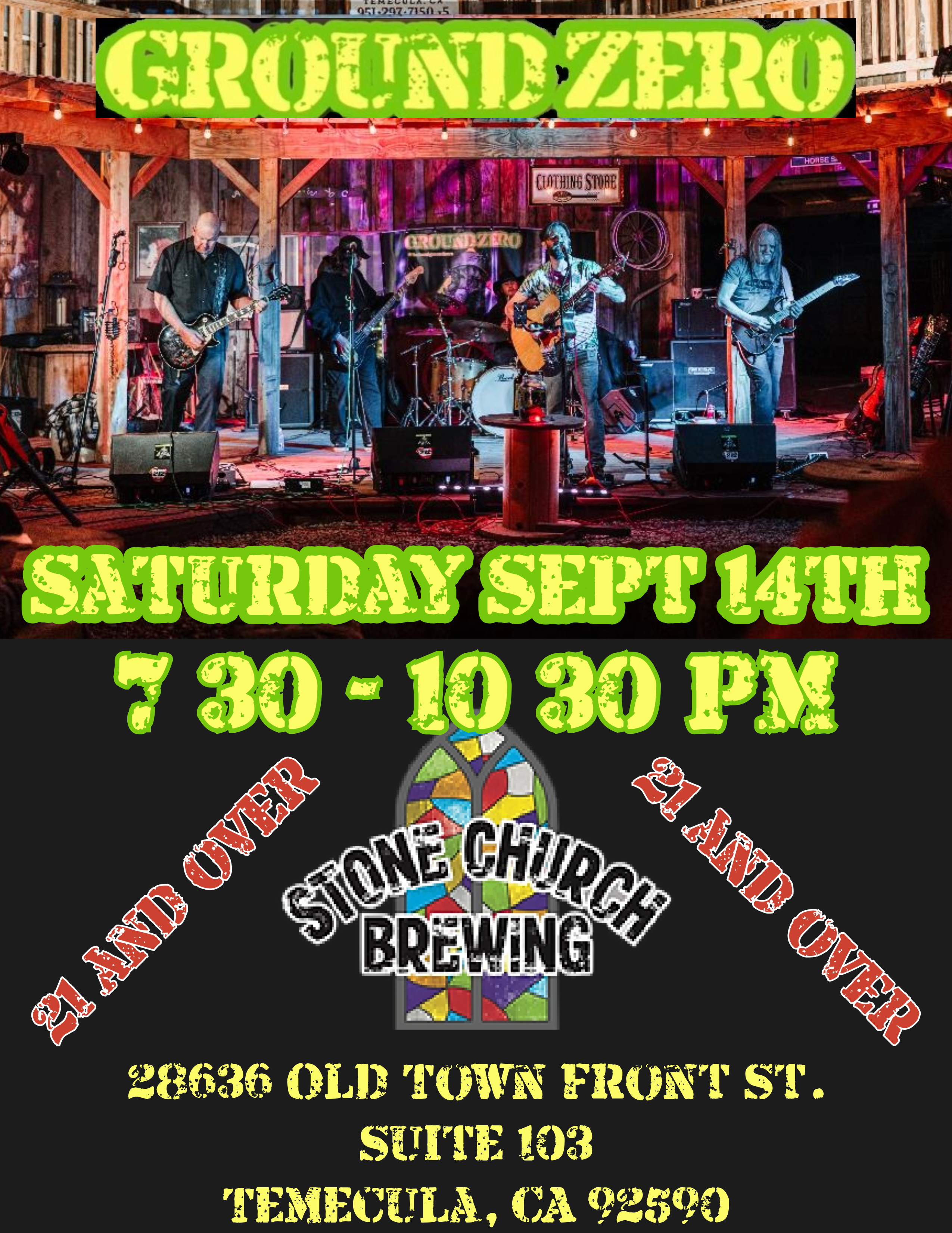 Sept 14 – Stone Church Brewery – Ground Zero